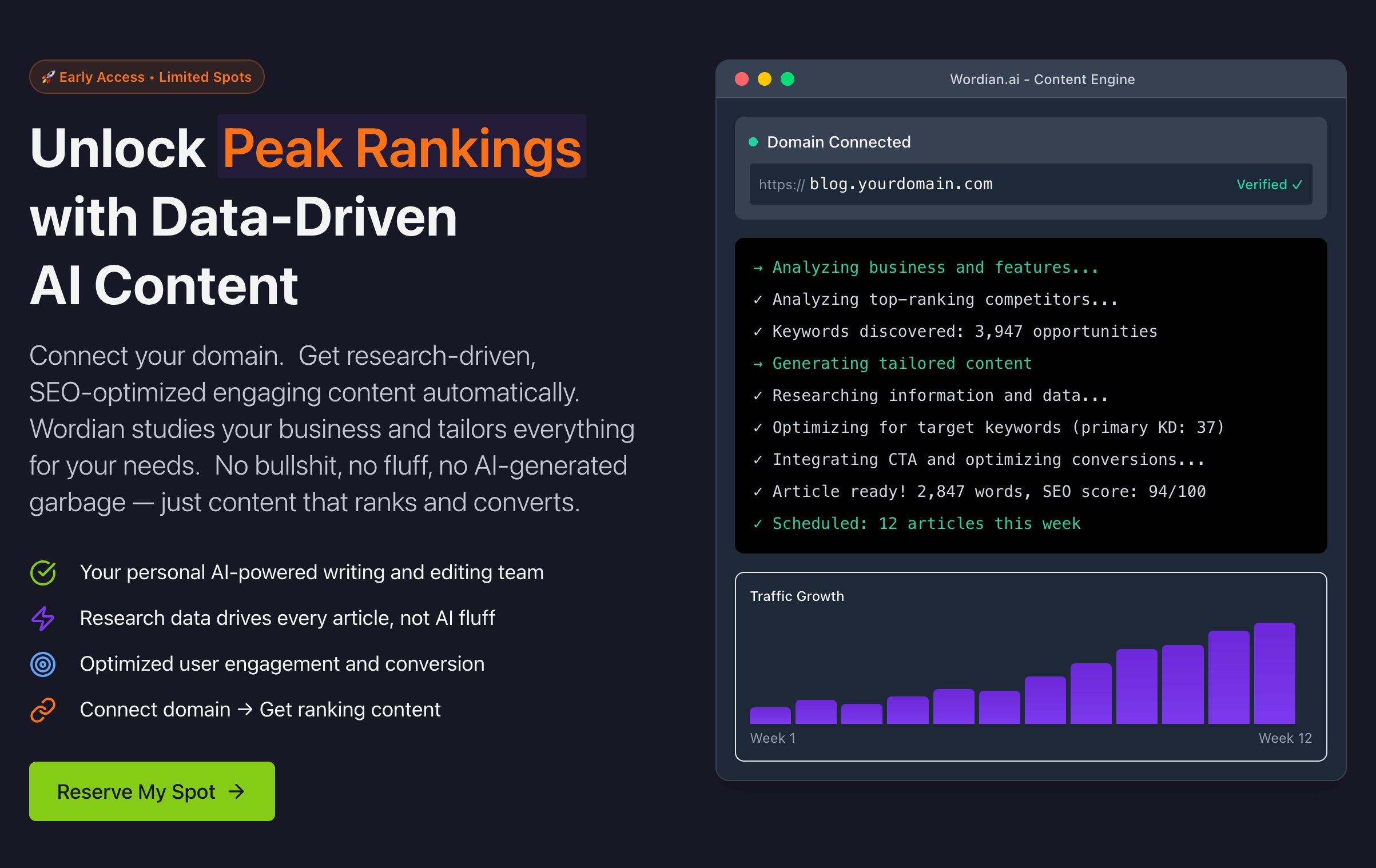 Wordian.ai - Content That Converts Traffic Into Revenue